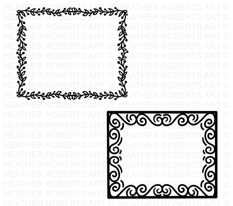 Frame Border SVG Bundle, Square Frames SVG, Fancy Borders SVG, Fancy ...