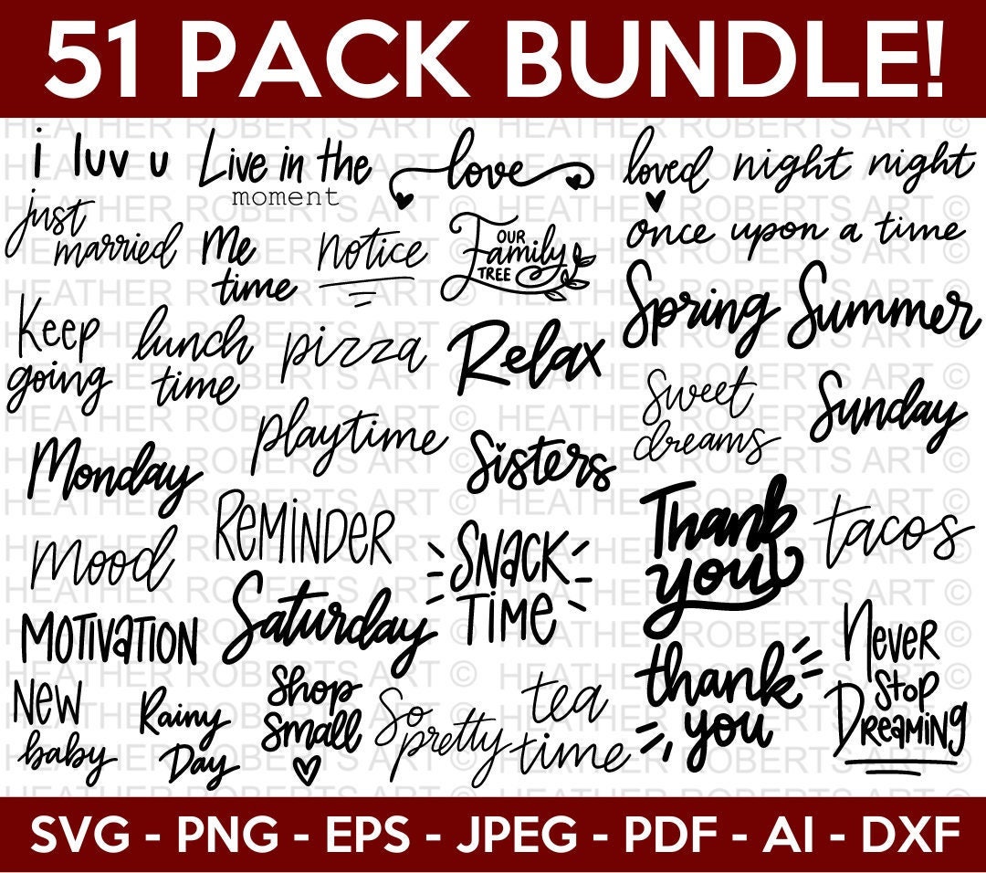 Quotes and Calligraphy Svg Bundle, Positive Quotes, Calligraphy Quotes ...