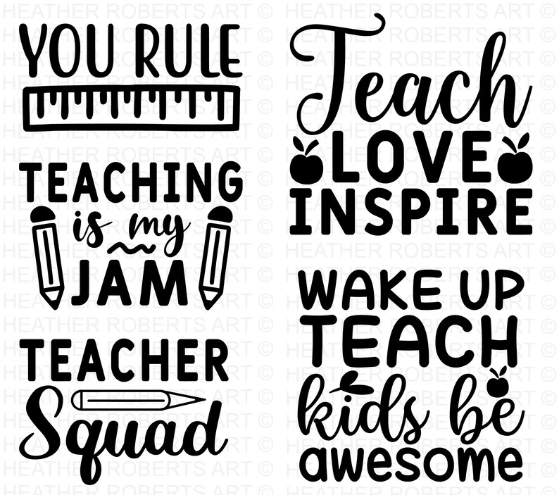 Teacher SVG Bundle Teacher SVG School SVG Teach Svg Back - Etsy