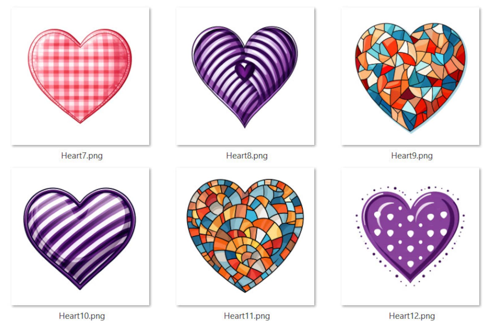 Hearts Clipart Set: Valentine's Day PNG Files (digital Download) - Etsy UK
