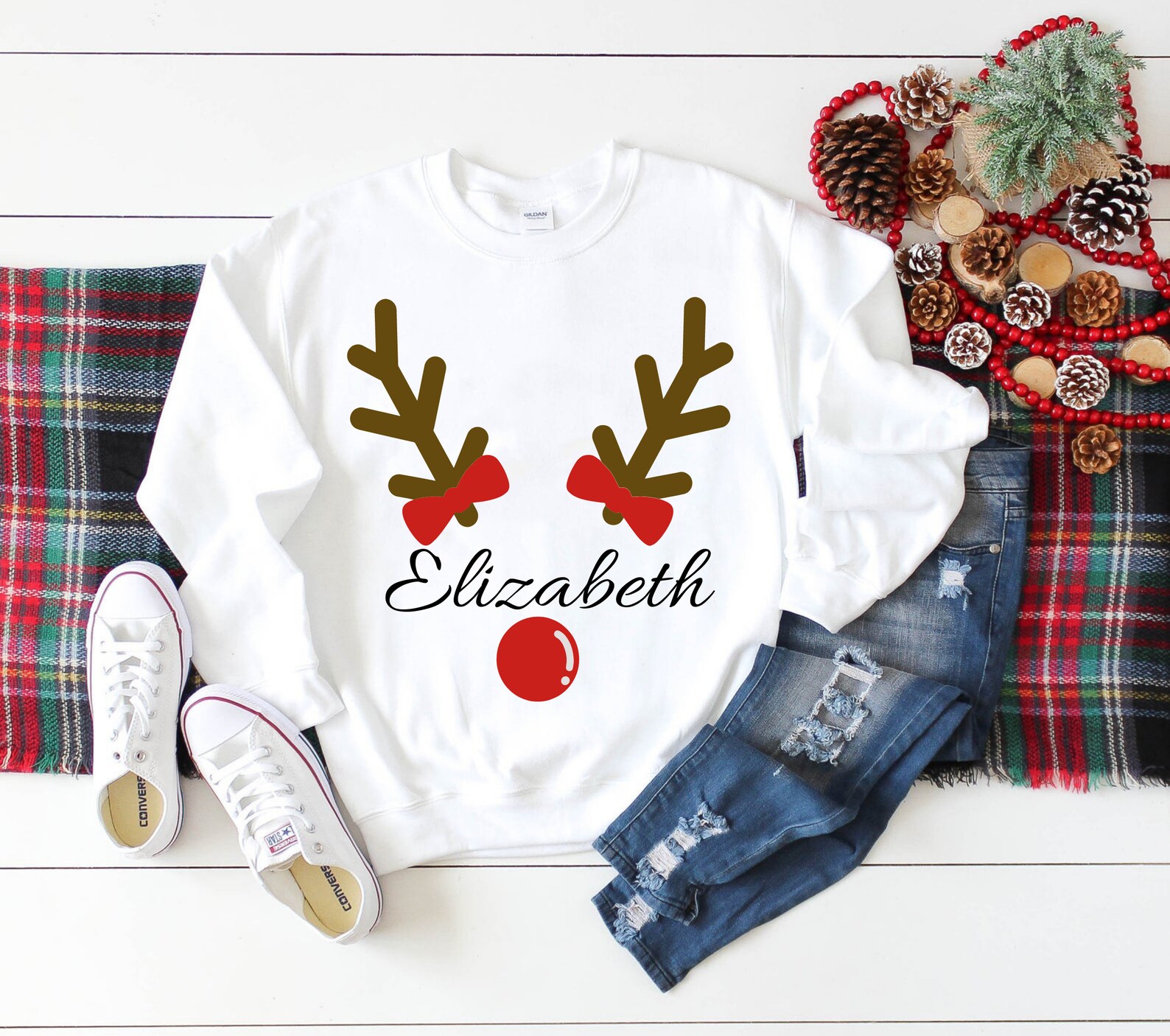 Reindeer Frame SVG Reindeer Name Frame SVG Christmas Svg | Etsy