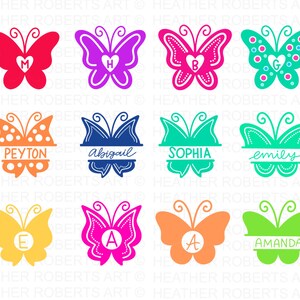 Butterfly Monogram Svg Bundle, Buttefly Svg, Doodle Butterfly Svg ...