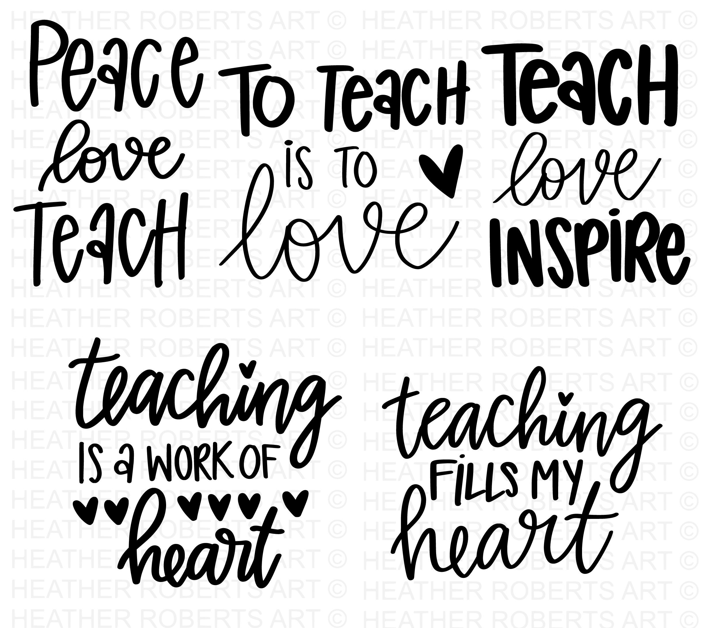 Teacher Valentine SVG Bundle, Teacher SVG, School Valentine, Teacher ...