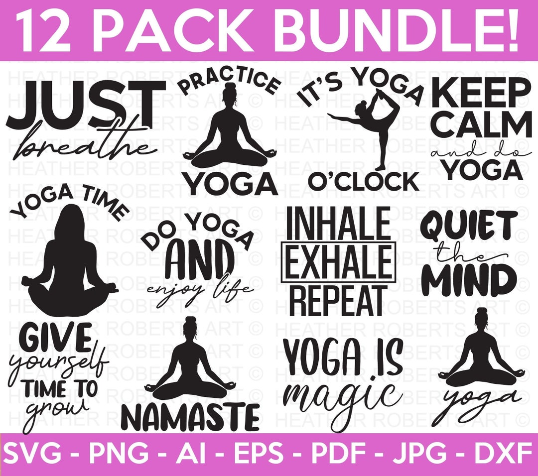 Yoga SVG Bundle, Yoga SVG, Yoga Quotes SVG, Yoga Shirt Svg, Yoga Pose ...