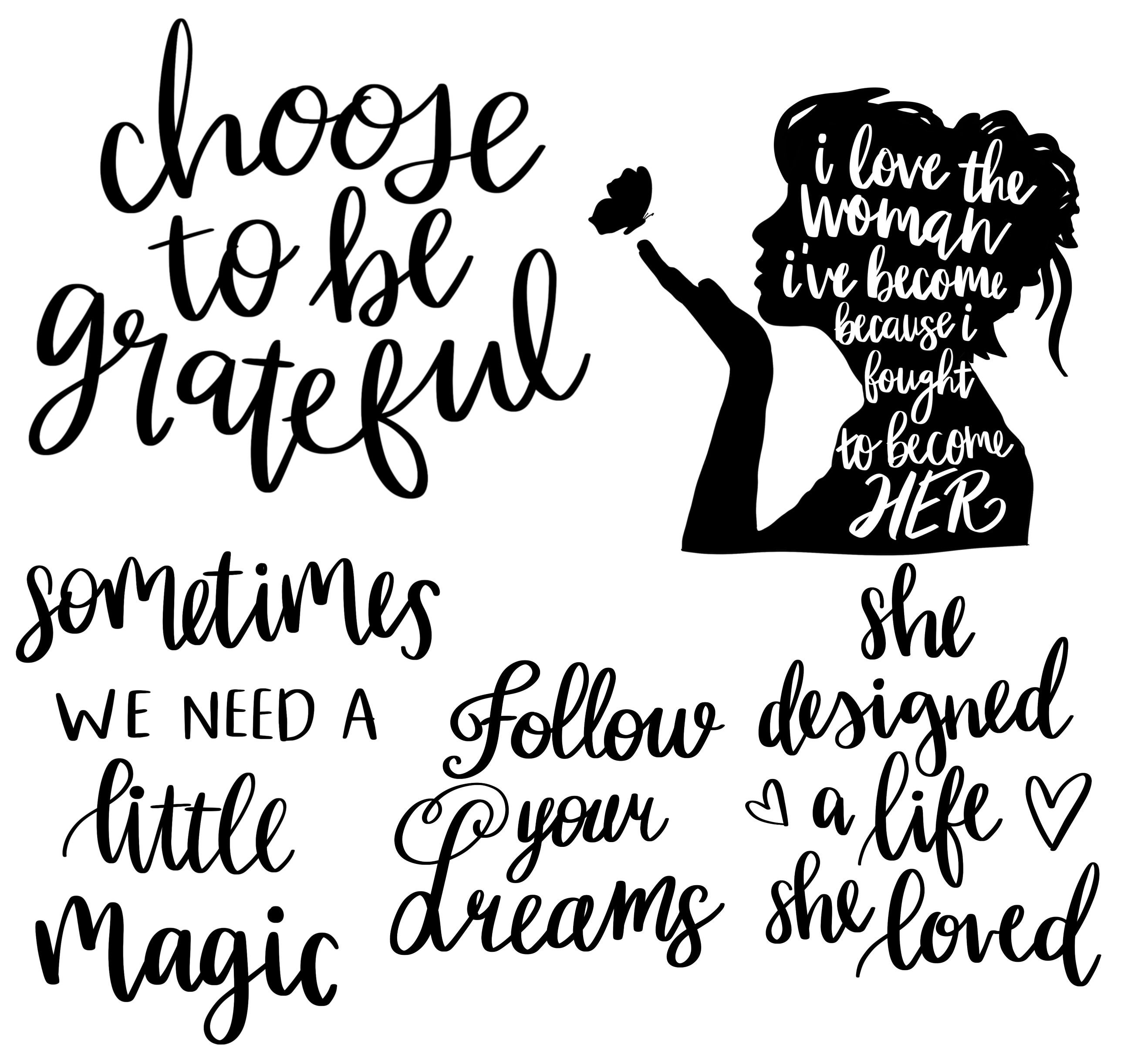 Women Empowerment Bundle Svg Motivational Svg Positive Etsy