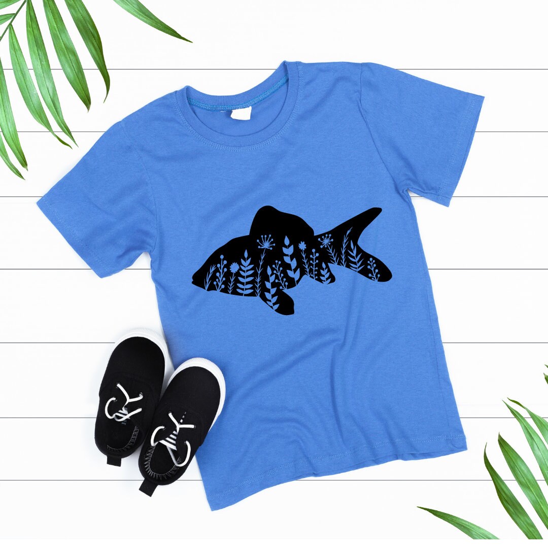 Floral Gold Fish SVG Fish SVG Floral Fish SVG Gold Fish | Etsy