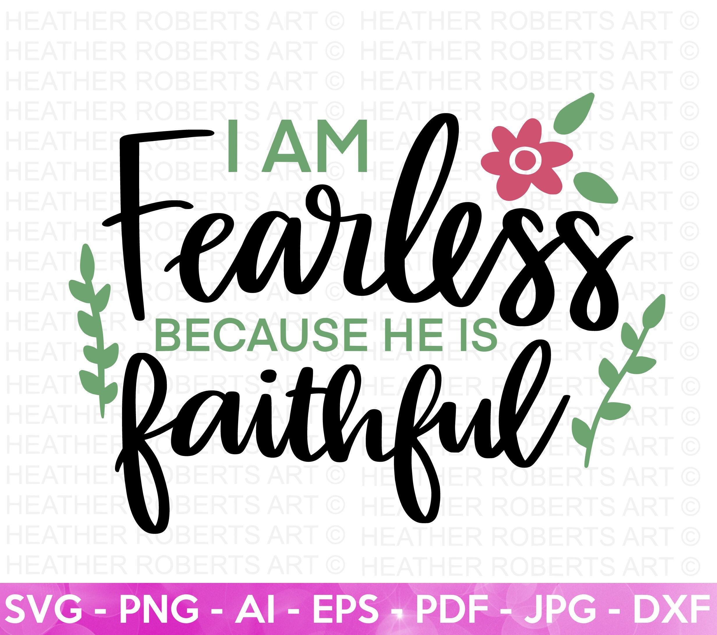 Fearless and Faithful SVG Faith SVG Jesus Christian SVG - Etsy