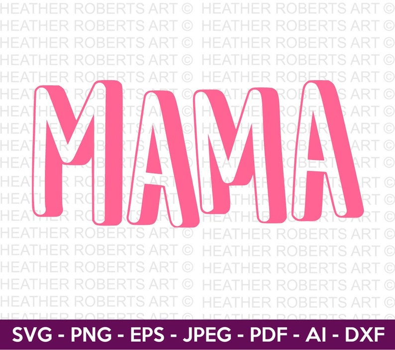 3D Mama SVG 3D Words Mama SVG Blessed Mom Svg Mom Shirt - Etsy