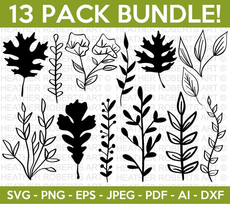 Leaves Svg Bundle Nature Svg Plants Svg Leaf Svg Flowers - Etsy