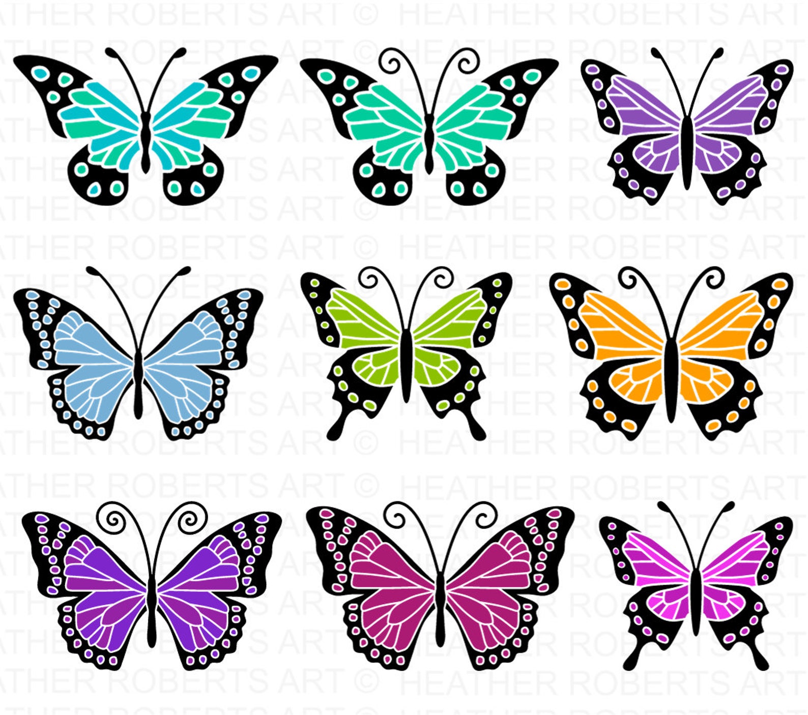 Butterfly Svg Bundle, Buttefly Svg, Doodle Butterfly Svg, Monarch ...