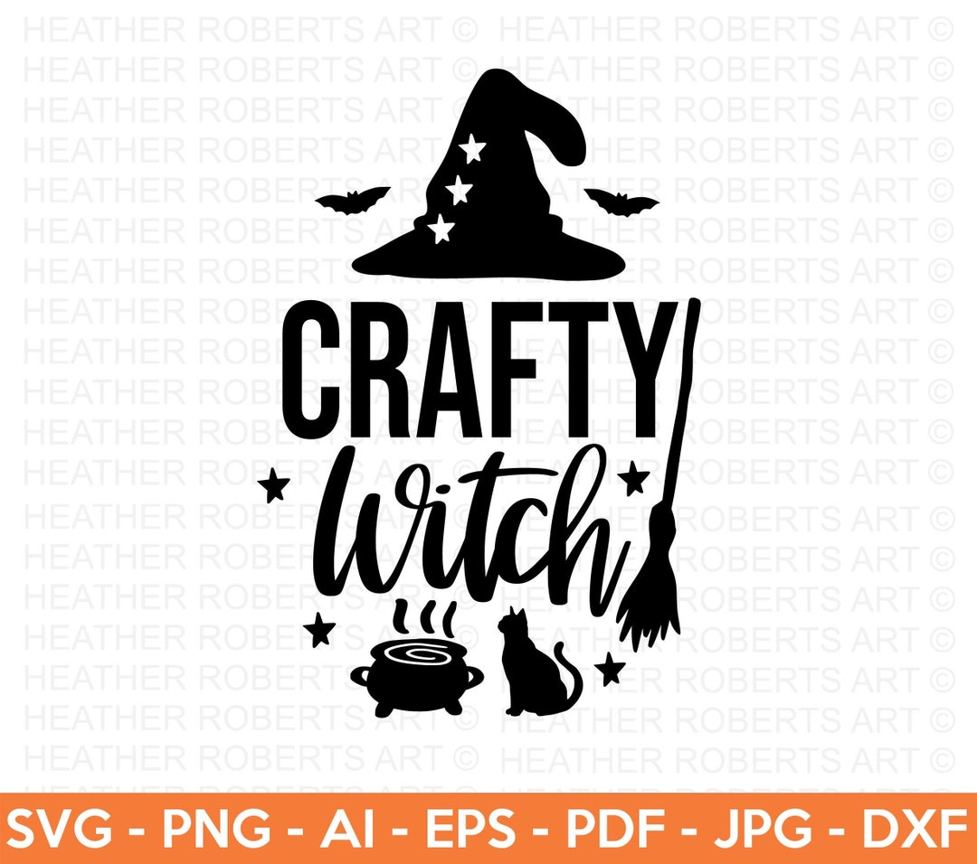 The Crafty Witch SVG, Cute Halloween SVG, Halloween Shirt Svg, Ghost ...
