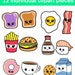 Perfect Match Kawaii Clipart Set PNG Cute Food Clip Art Friendship Best ...