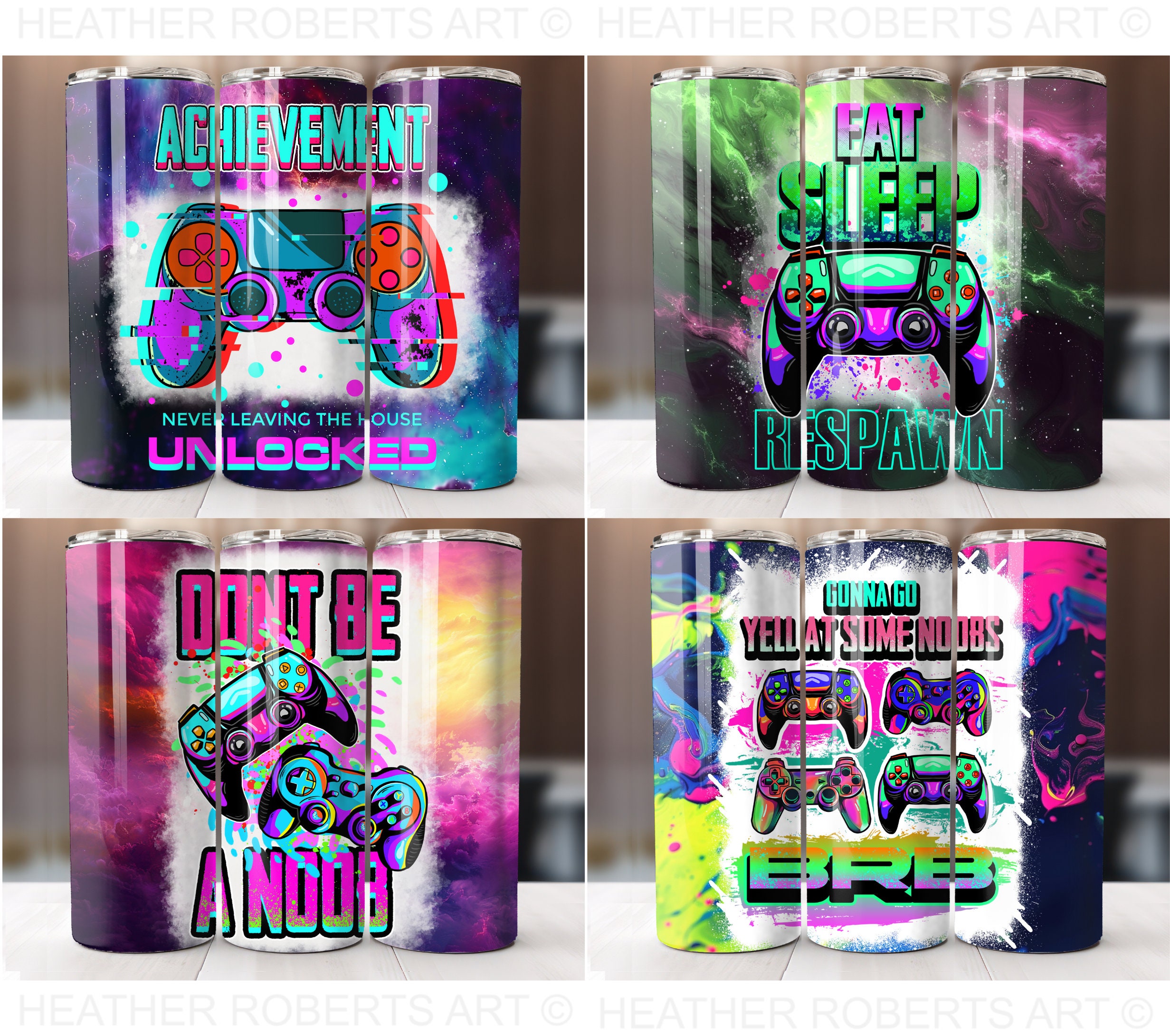 Gamer Tumbler Wraps Bundle: Video Game Sublimation Designs (PNG) - Etsy