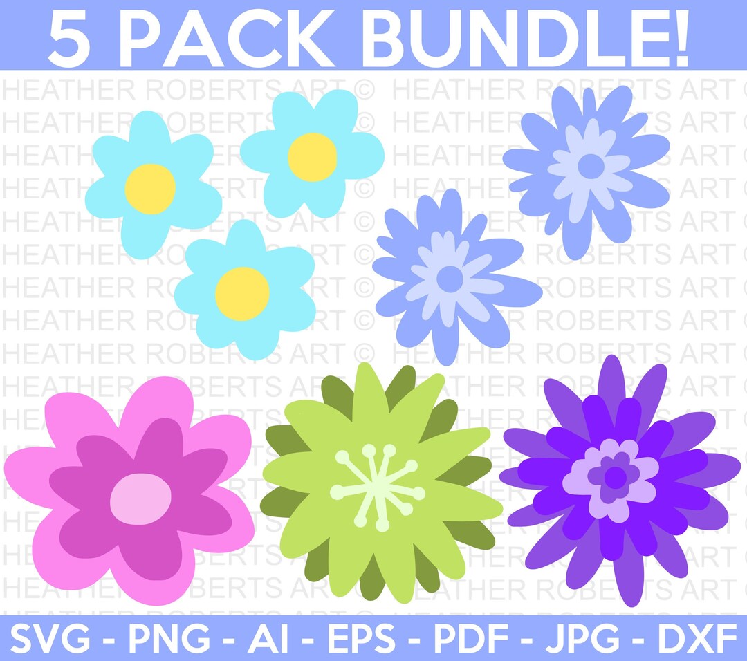 Flowers SVG Bundle, Flowers Svg, Spring Svg, Floral SVG, Flowers ...