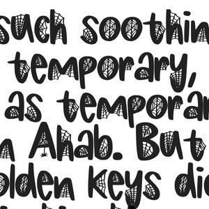 Spooky Spiderweb Font: Halloween Cricut Font (TTF, OTF) - Etsy