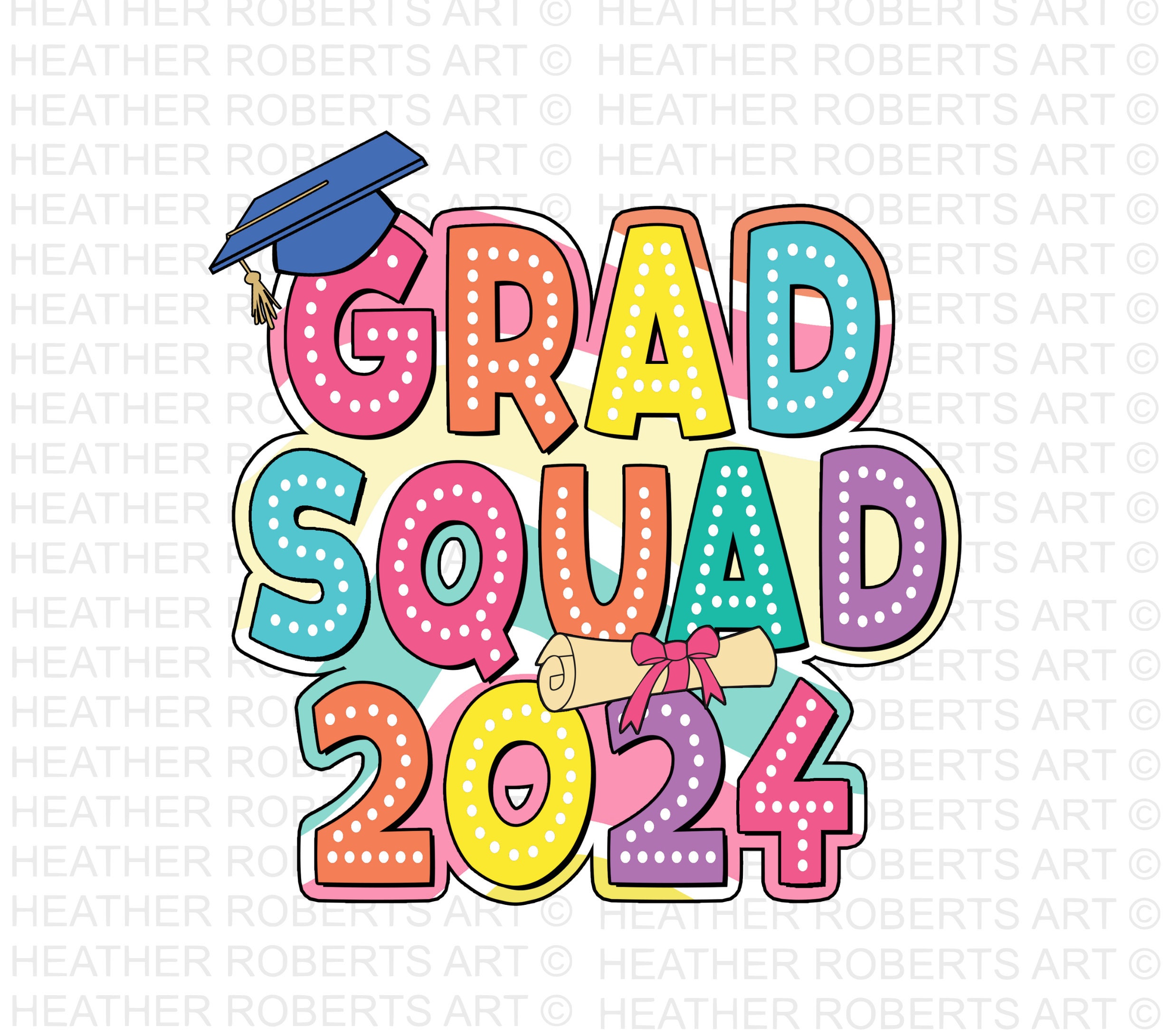 Grad Squad 2024 PNG: Graduation Clipart (digital Download) - Etsy