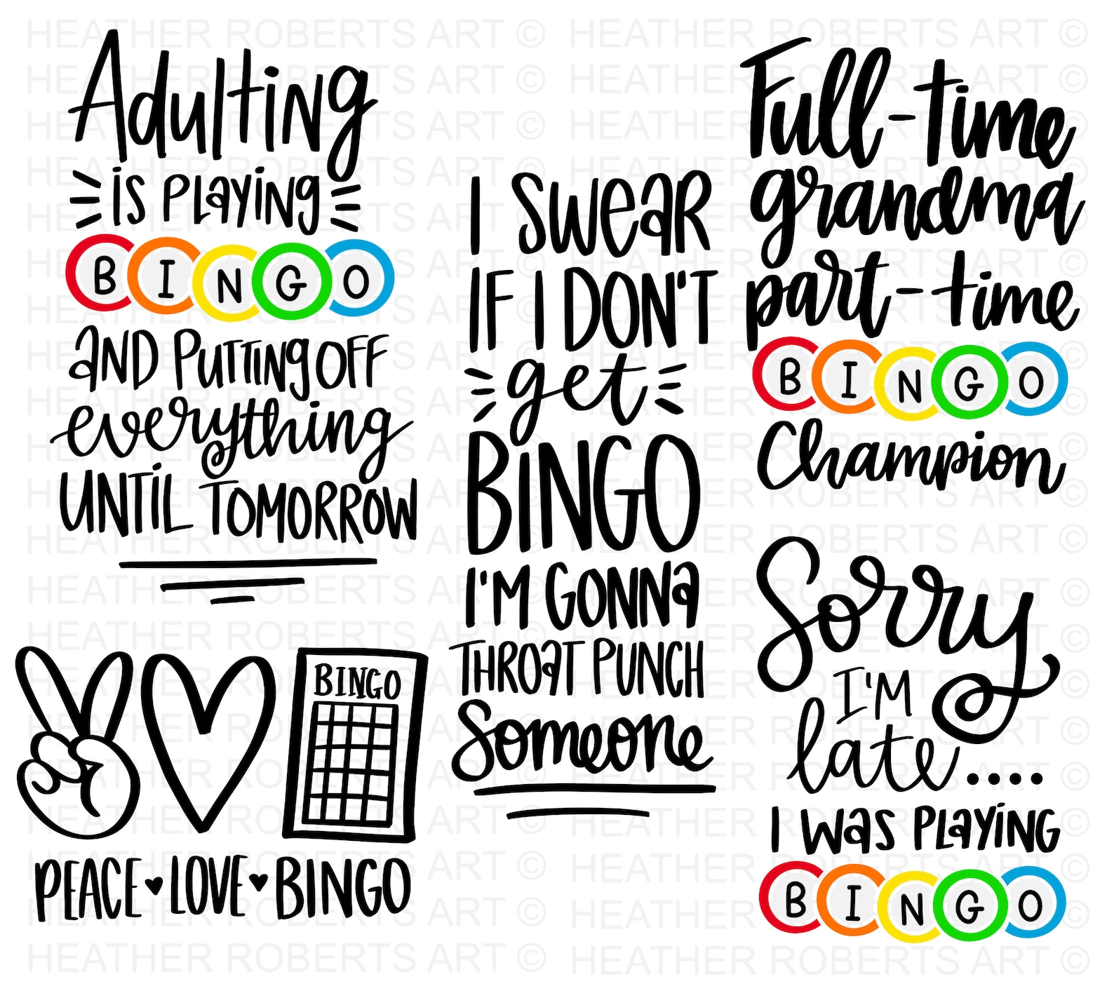 Bingo SVG Bundle, Bingo SVG, Bingo Player SVG, Bingo Lady Svg, Bingo ...