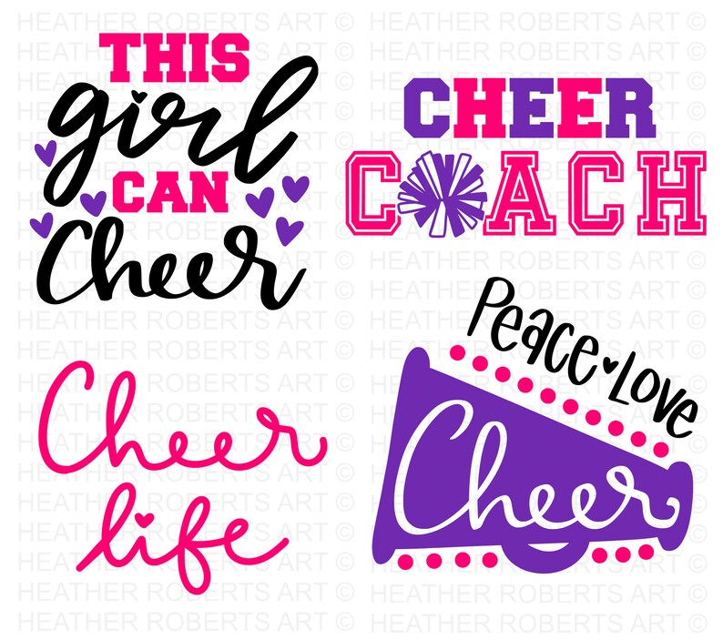 Cheer SVG Bundle, Cheerleading SVG, Cheer Svg, Megaphone Svg, Cheer ...