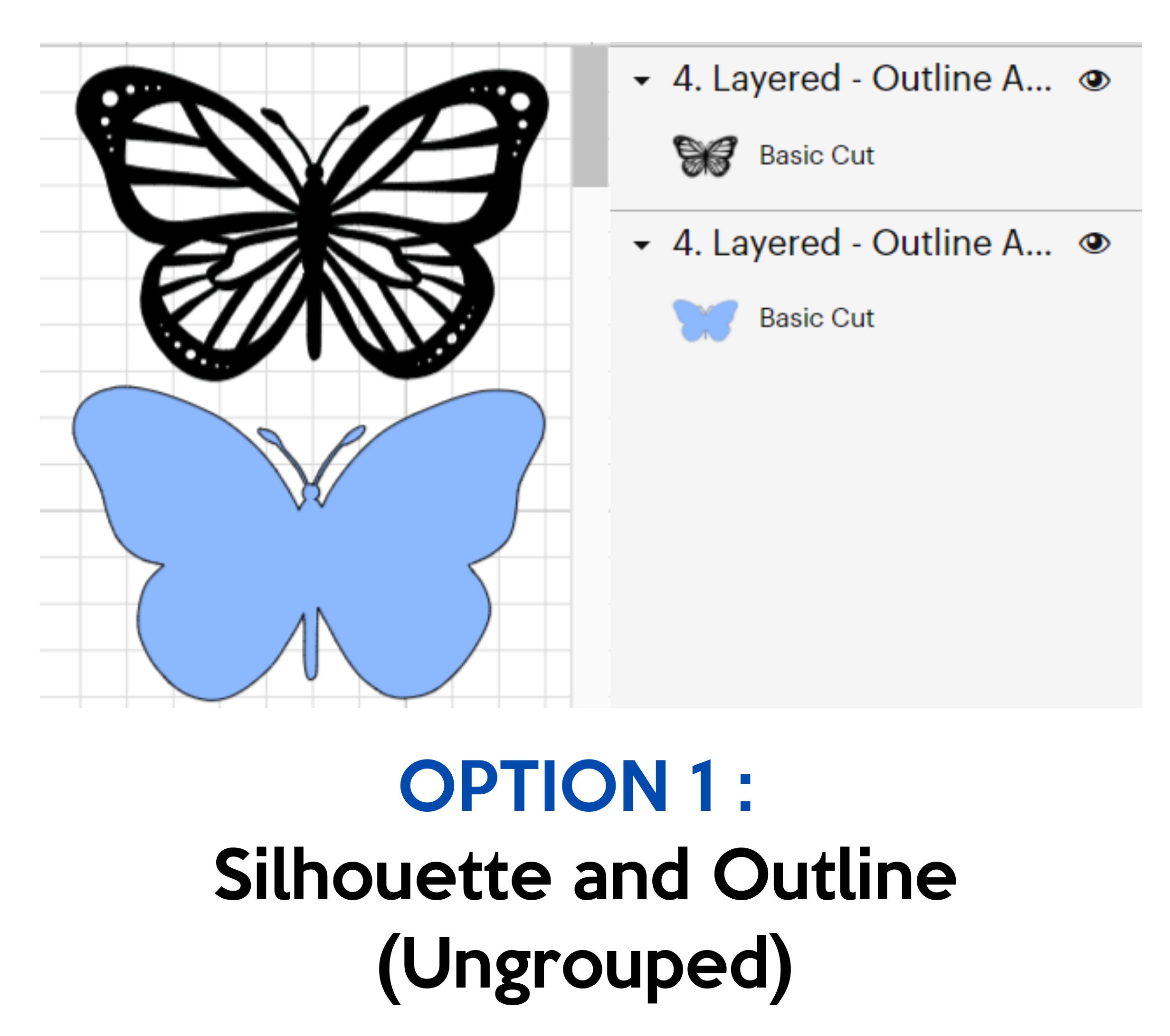 Layered Butterfly SVG Butterfly SVG Butterfly Silhouette - Etsy