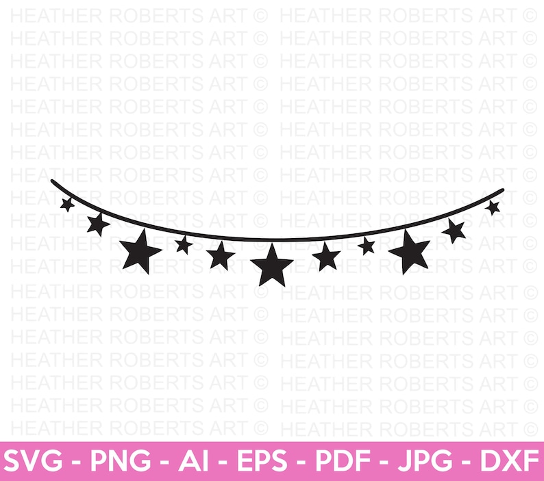Stars Banner SVG Banner SVG Birthday SVG Birthday - Etsy