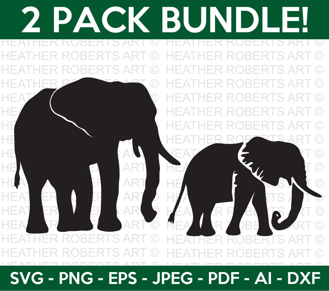 Elephant Mini SVG Bundle Elephant Svg Calf Svg Animal Svg - Etsy Canada