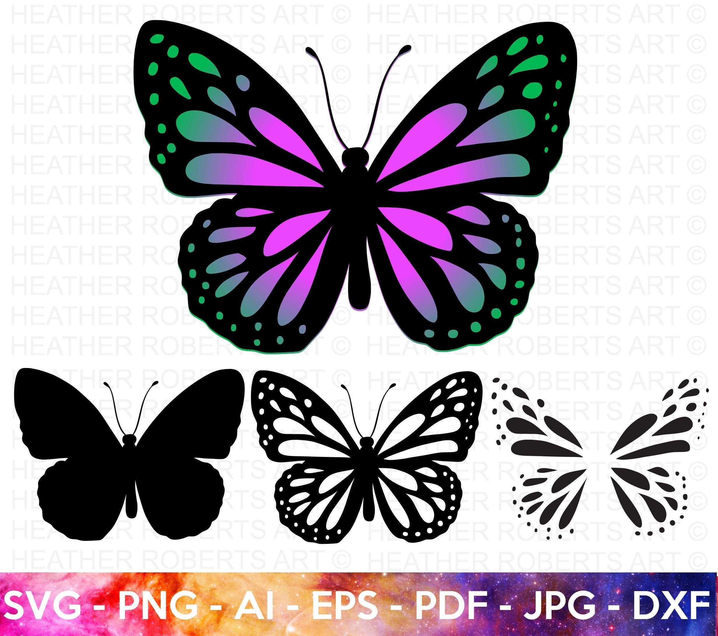Layered Butterfly SVG Butterfly SVG Butterfly Silhouette - Etsy
