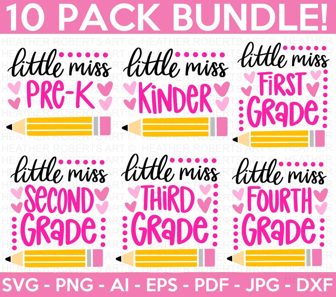 Back to School SVG Bundle, Little Miss SVG, Hello School SVG, School ...