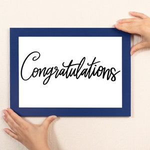 Congratulations SVG Cut File: Printable Card, Cricut, Silhouette - Etsy
