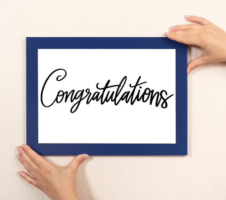 Congratulations SVG Cut File: Printable Card, Cricut, Silhouette - Etsy
