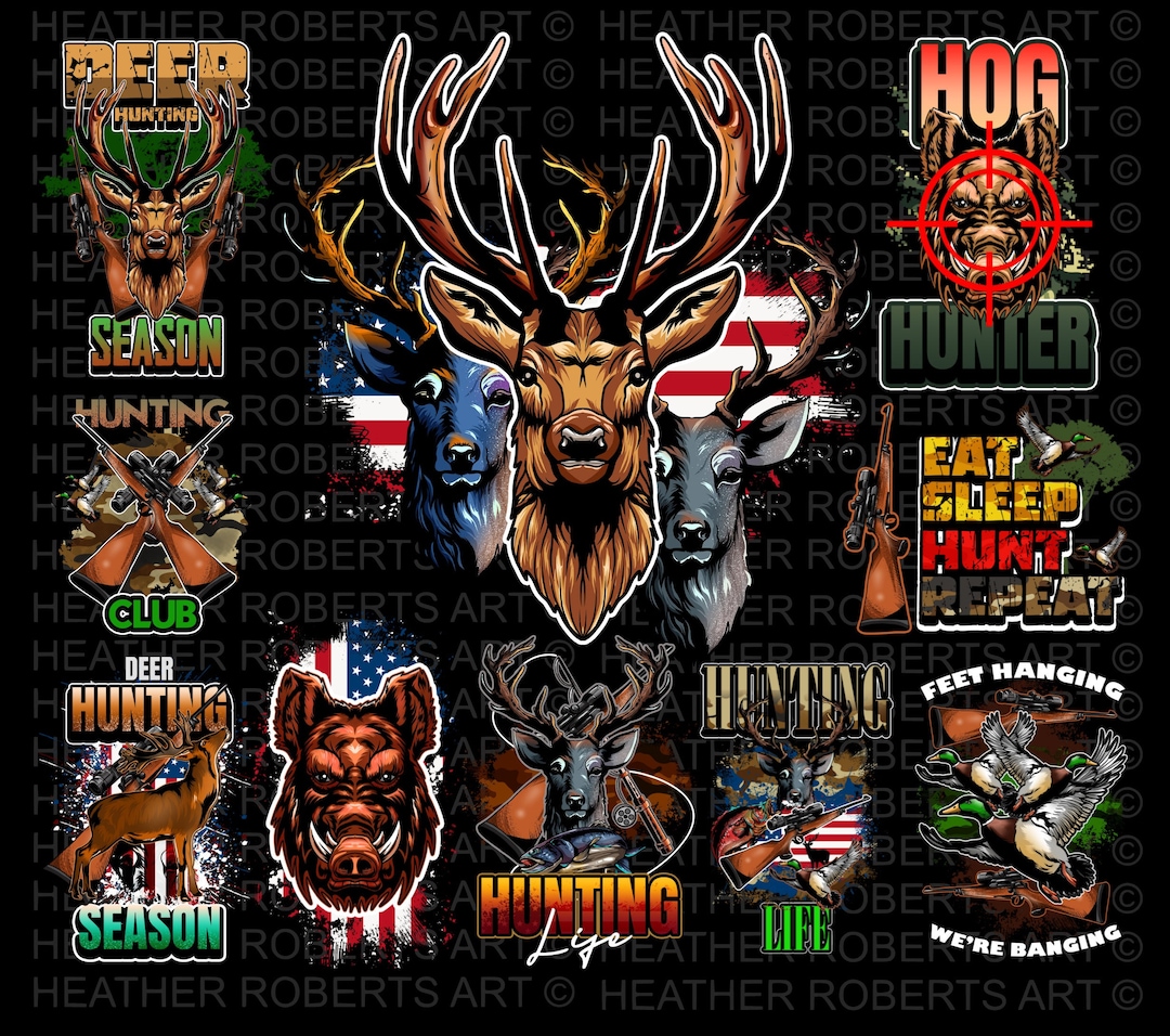 Hunting Sublimation Bundle, Deer Hunting PNG, Fishing and Hunting PNG ...