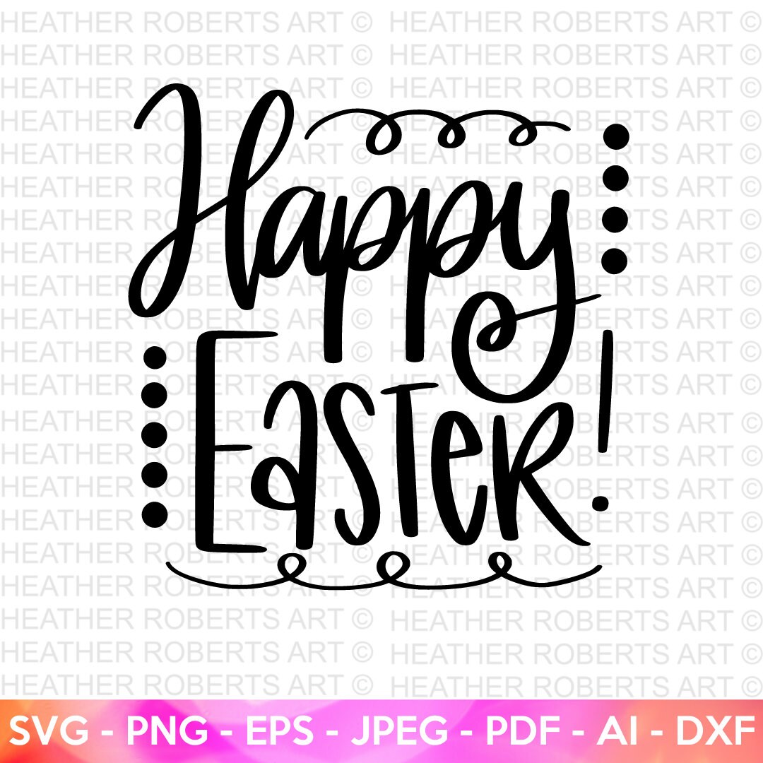 Happy Easter SVG: Kids Easter Bunny Ears Cut File (digital Download) - Etsy