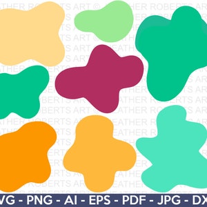 Blobs SVG Bundle, Blobs Svg, Paint Drops SVG Bundle, Paint Splats Svg ...