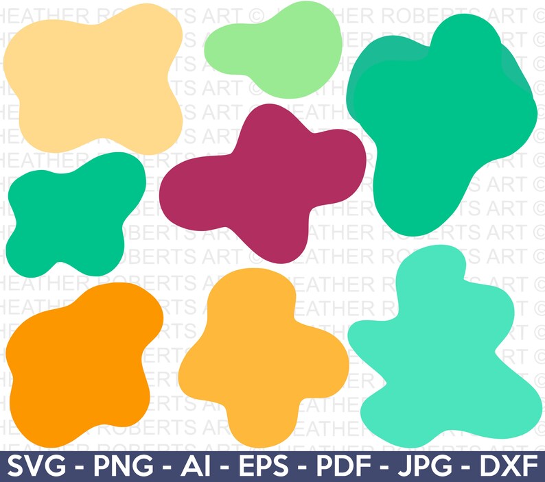 Blobs SVG Bundle, Blobs Svg, Paint Drops SVG Bundle, Paint Splats Svg ...