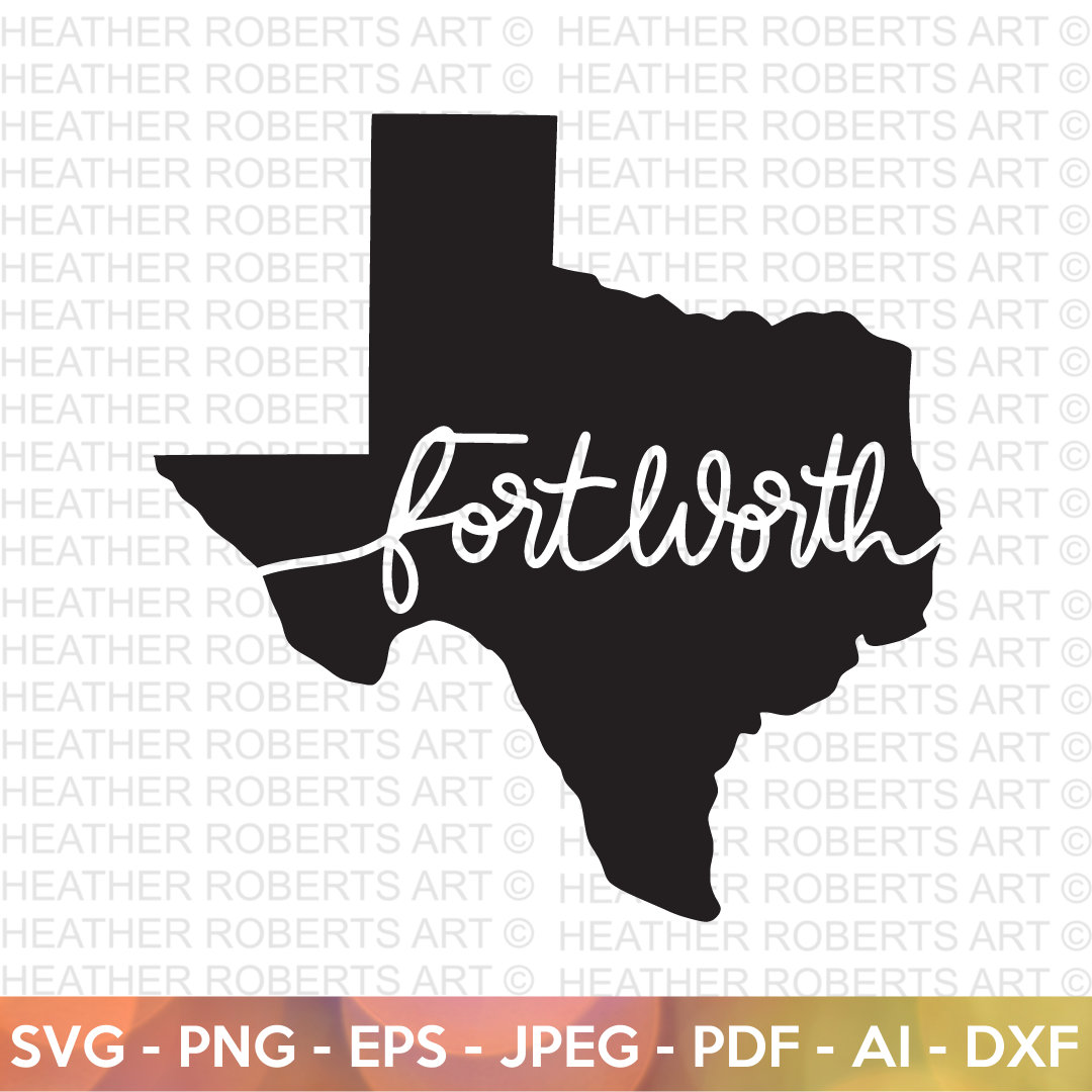 Fort Worth City SVG Texas Svg Texas Clipart Texas - Etsy