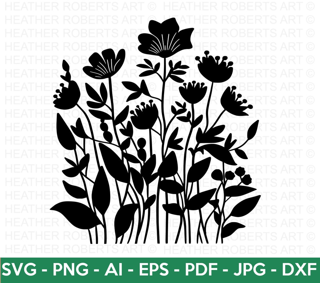 Plants SVG, Flower SVG, Plant Lover SVG, Plant Doodle Svg, Hand Drawn ...