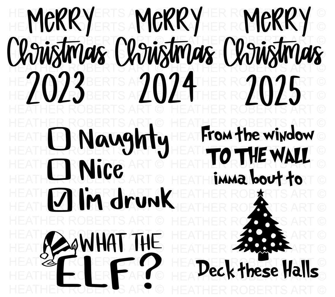 Funny Christmas SVG Bundle, Naughty Svg, Adult Christmas SVG, Winter ...