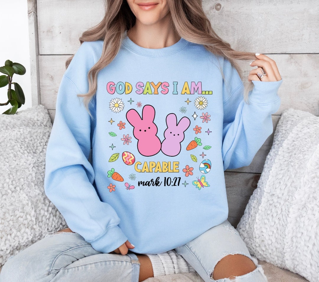 God Says I Am Capable PNG, Easter Png, Spring PNG, Easter Egg Png ...