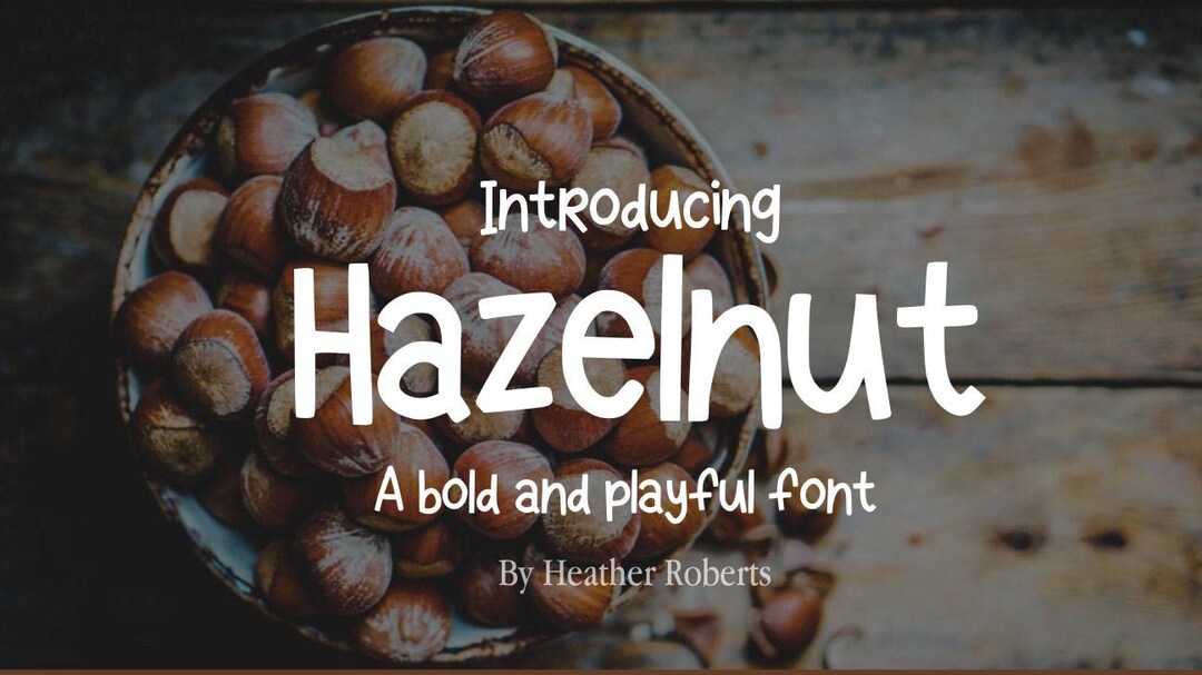 Hazelnut Font: Playful Handwritten Script (TTF, OTF) (instant Download) - Etsy
