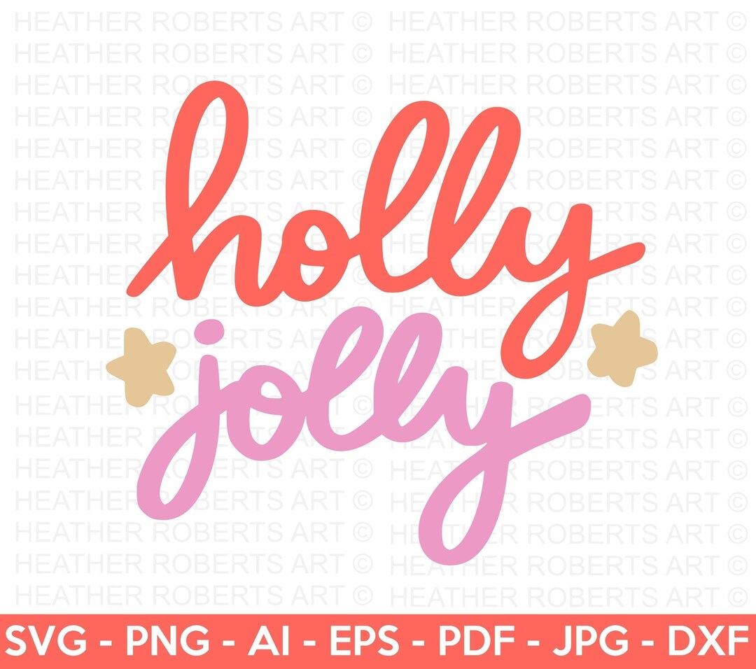 Holly Jolly Christmas SVG: Retro Santa Cut File (digital Download) - Etsy