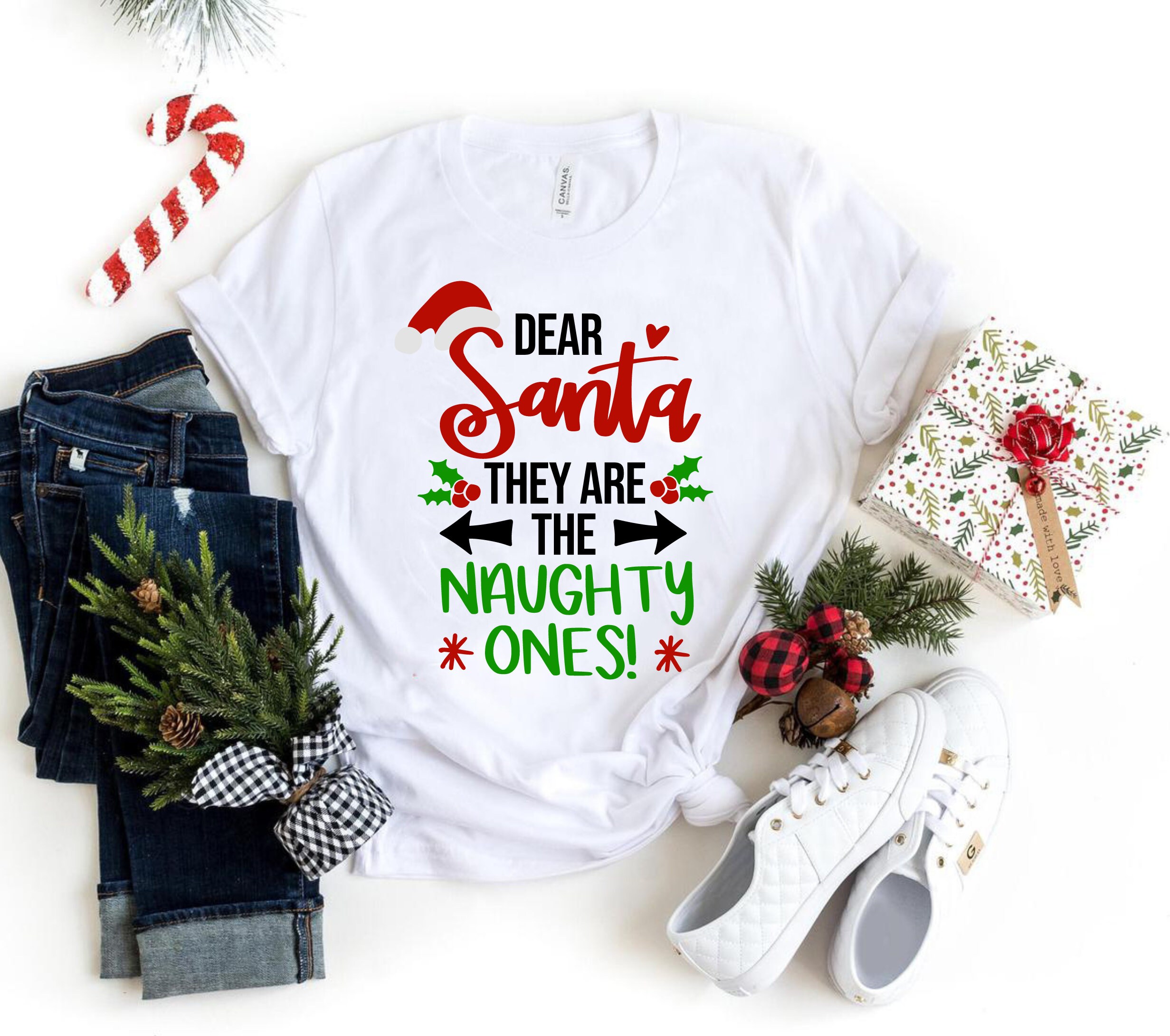 Dear Santa SVG, Naughty Ones Svg, Christmas Shirt Svg, Christmas Svg ...