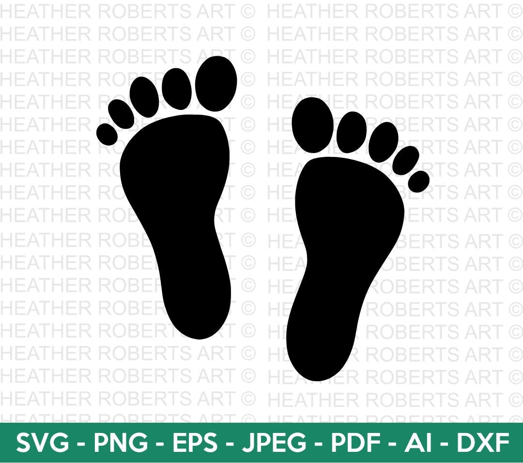 Footprint Svg, Baby Footprint Svg, Baby Foot Svg, Footprint Clipart ...
