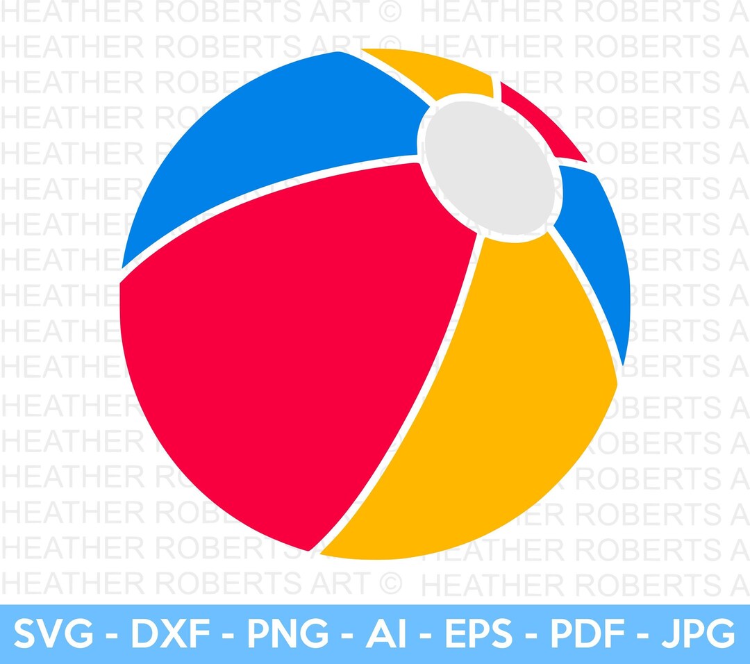 Classic Beach Ball Vector SVG, PNG, PDF (digital Download) - Etsy