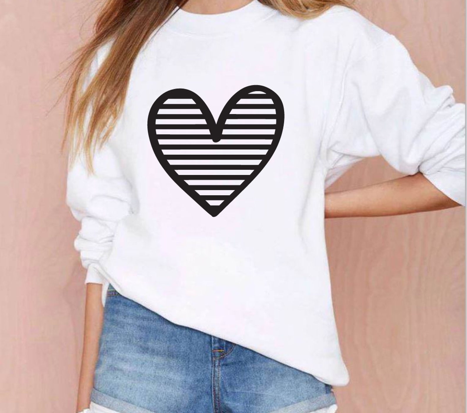 Horizontal Pattern Heart Svg Heart SVG Hand-drawn Heart Svg - Etsy