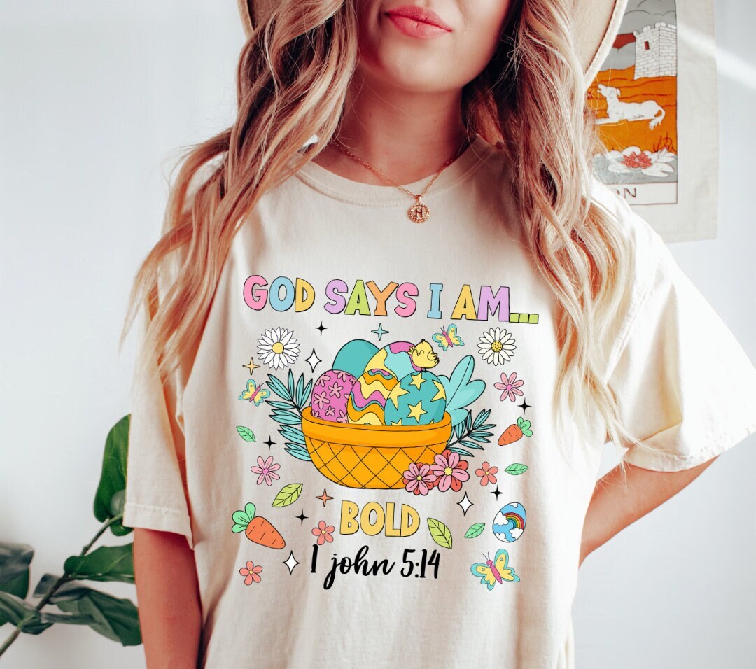 God Says I Am Bold PNG, Easter Png, Spring PNG, Easter Egg Png, Easter ...