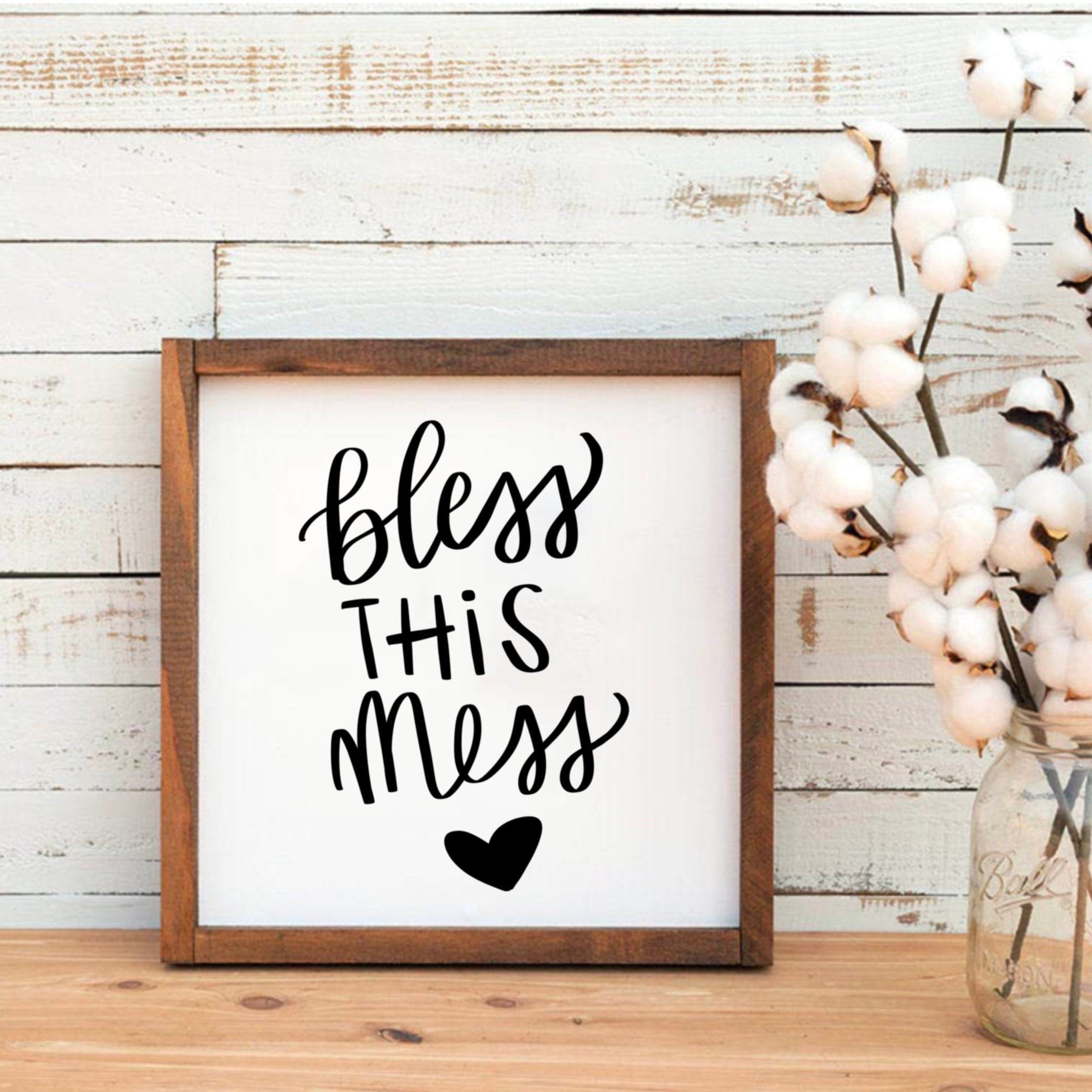 Bless This Mess SVG Home Decor Svg Home Sign Farmhouse - Etsy