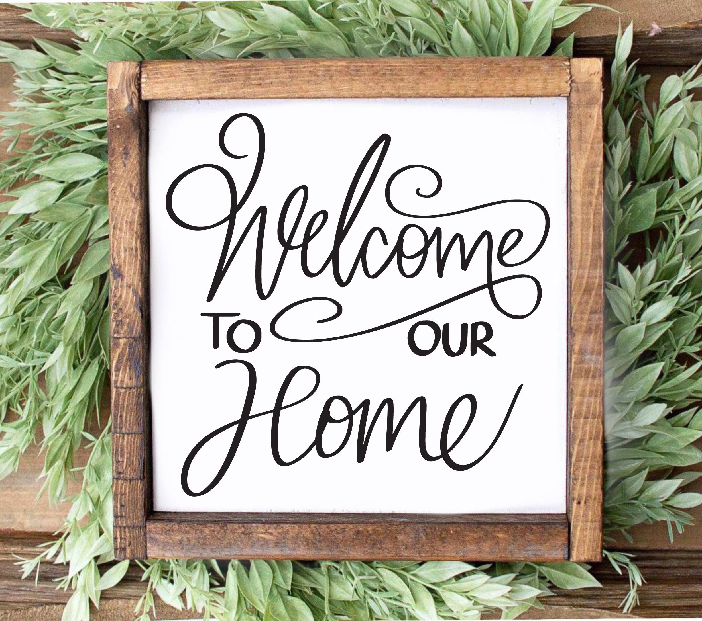 Welcome to Our Home House Sign Svg Welcome Signs SVG - Etsy