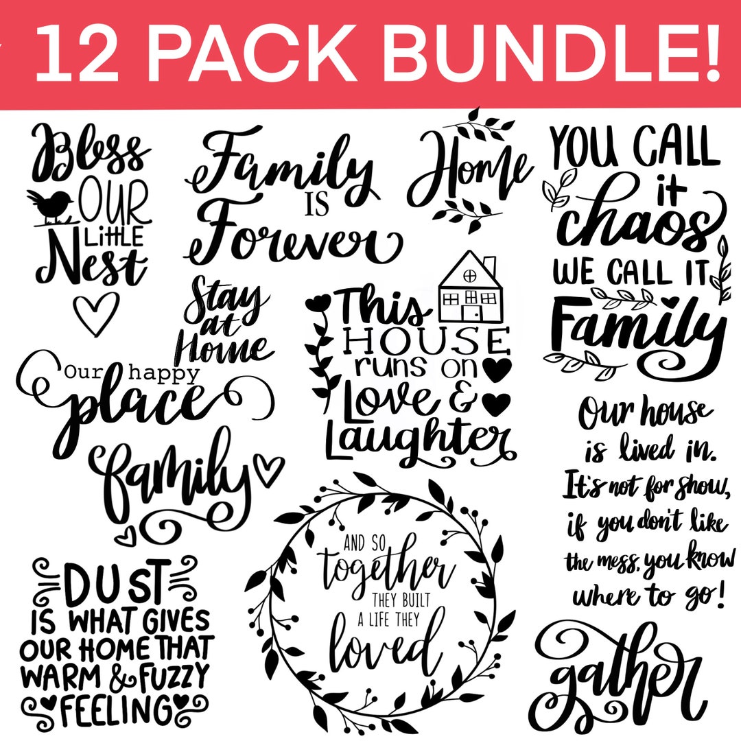 Family SVG, Bundle, Rustic Farmhouse Sign, Farmhouse Quote, Family ...