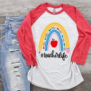 Teacher Rainbow SVG, Teacher Life Svg, Teacher Sublimation, Back to ...