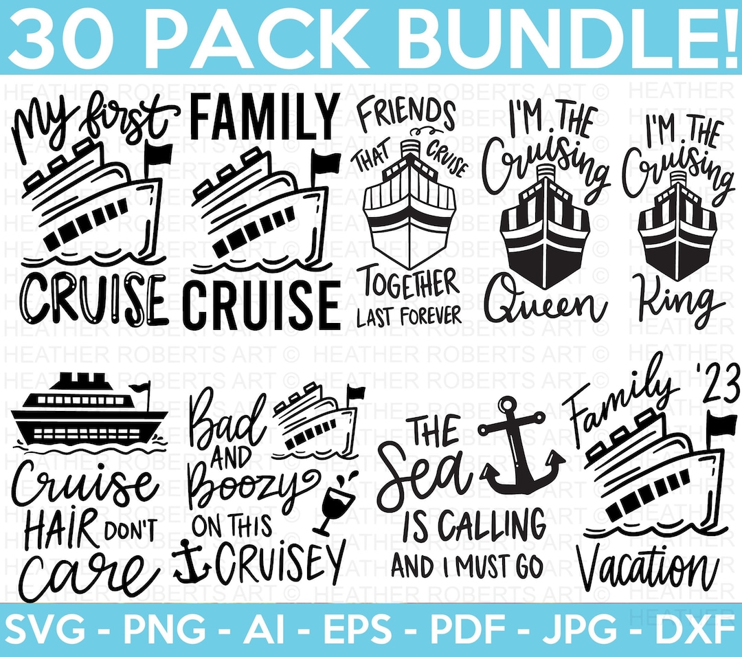 Cruise SVG Bundle: Family Trip Designs (30 Files) - Etsy