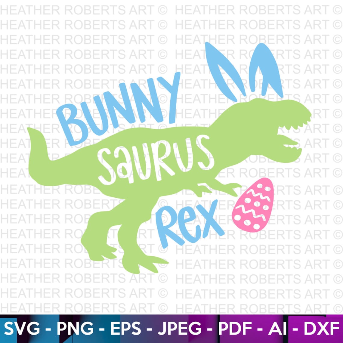 Bunny Saurus Rex SVG Easter SVG Easter Svg for Kids Easter - Etsy
